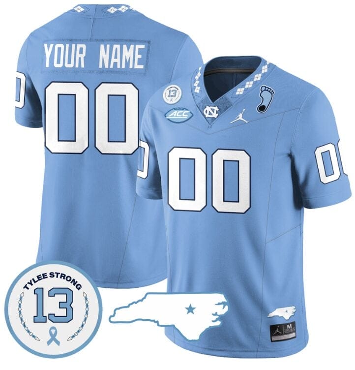 [Hot Now] Buy New Custom North Carolina Jersey Football Blue